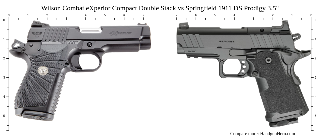 Wilson Combat eXperior Compact Double Stack vs Springfield 1911 DS ...