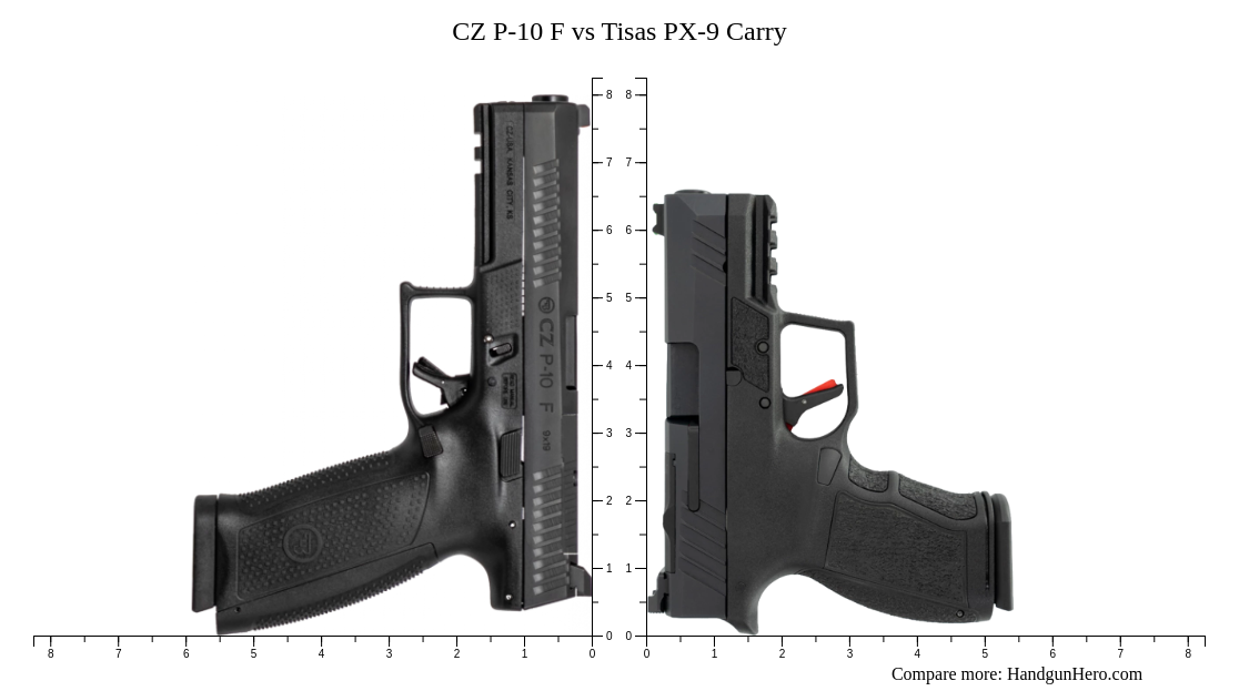 CZ P-10 F vs Tisas PX-9 Carry size comparison | Handgun Hero