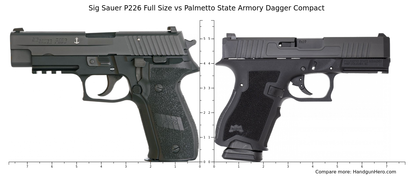 Sig Sauer P226 Full Size vs Palmetto State Armory Dagger Compact size ...