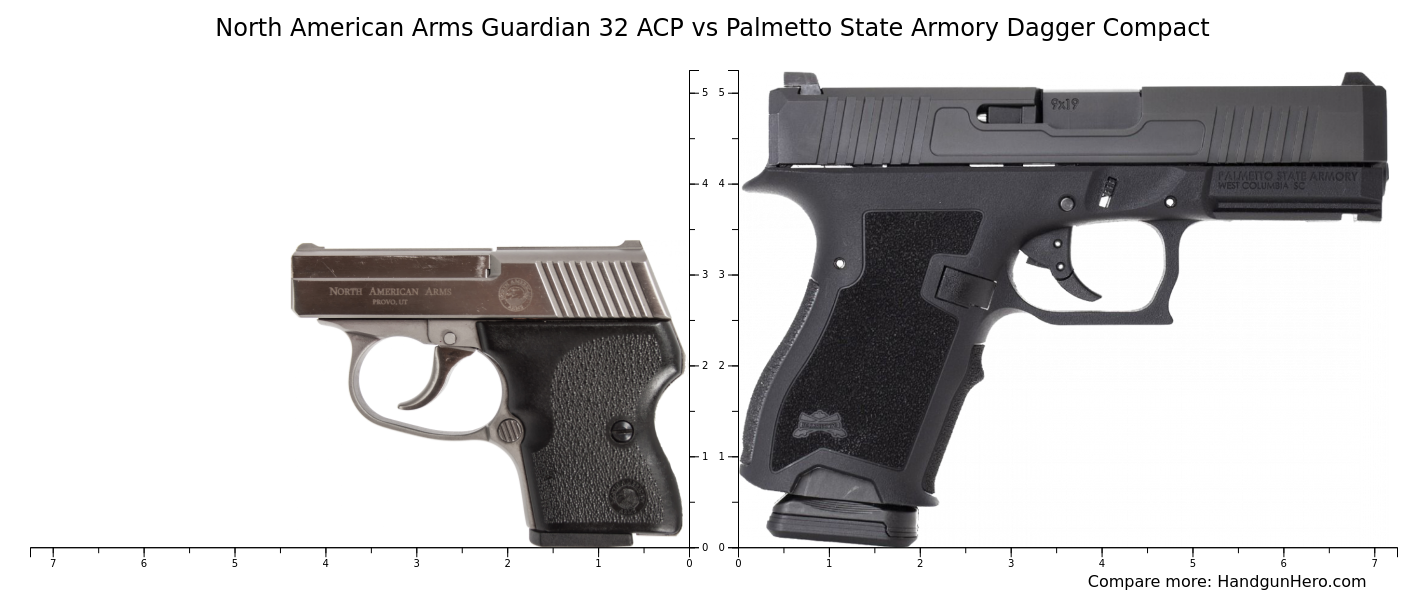 North American Arms Guardian 32 ACP vs Palmetto State Armory Dagger ...