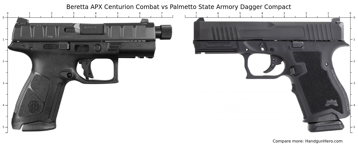 Beretta APX Centurion Combat vs Palmetto State Armory Dagger Compact ...