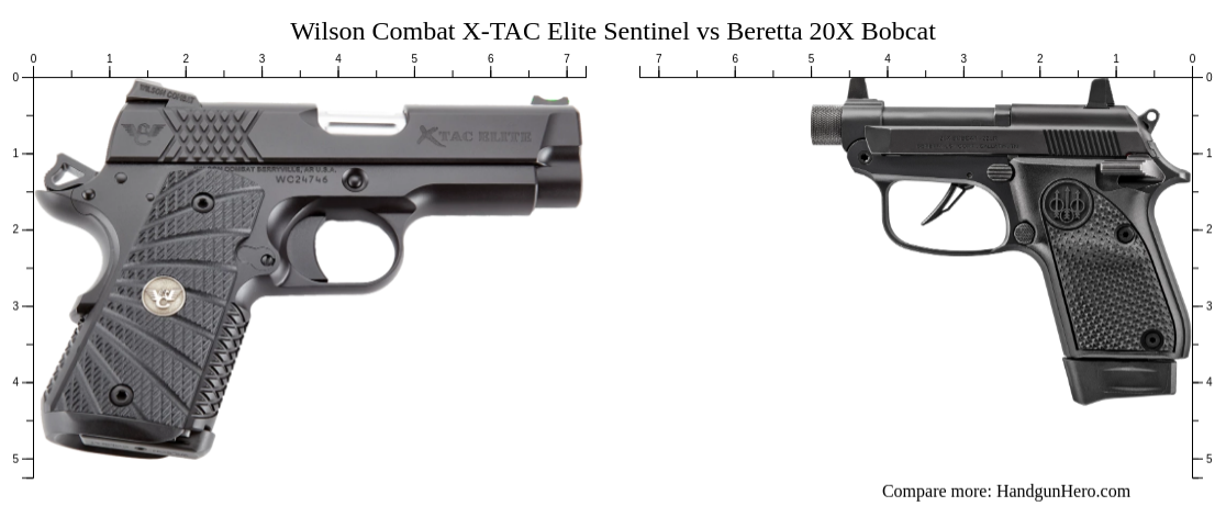 Wilson Combat X-TAC Elite Sentinel vs Beretta 20X Bobcat size ...
