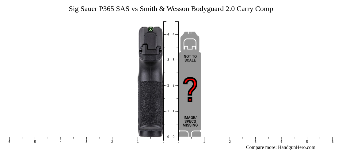 Sig Sauer P365 SAS vs Smith & Wesson Bodyguard 2.0 Carry Comp size ...