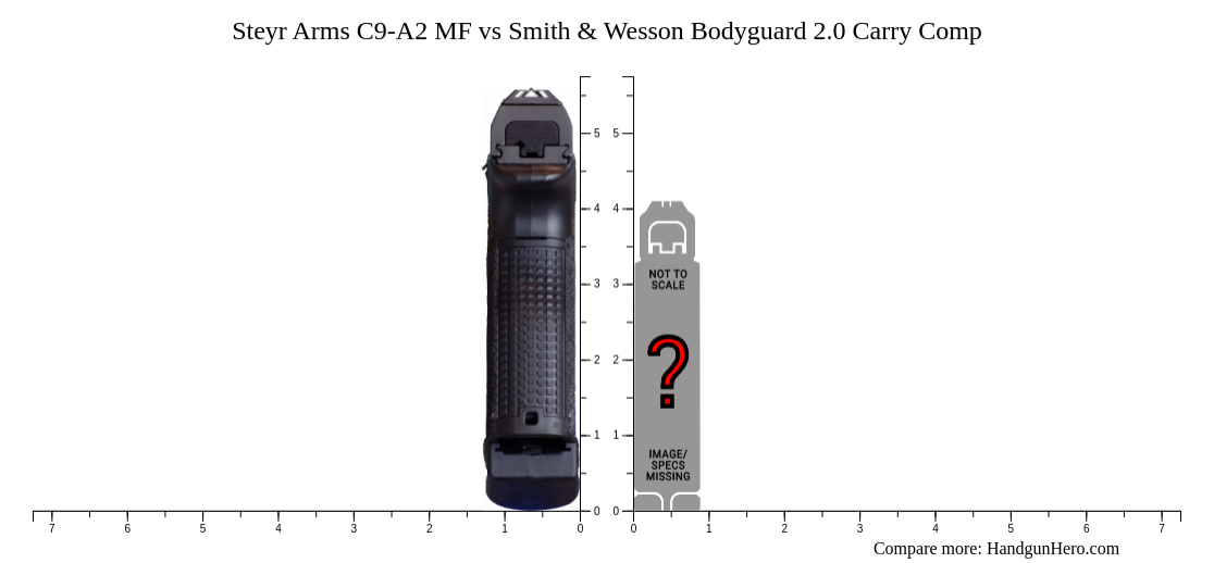 Steyr Arms C9-A2 MF vs Smith & Wesson Bodyguard 2.0 Carry Comp size ...