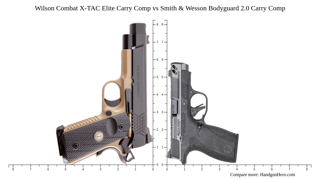 Wilson Combat X-TAC Elite Carry Comp vs Smith & Wesson Bodyguard 2.0 ...