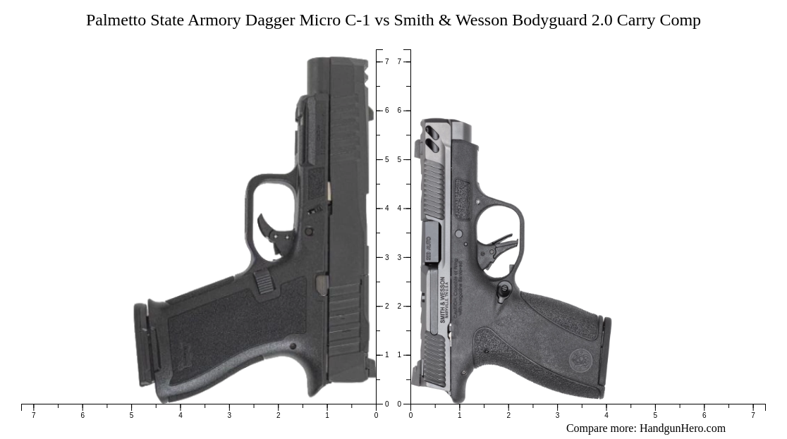 Palmetto State Armory Dagger Micro C-1 vs Smith & Wesson Bodyguard 2.0 ...