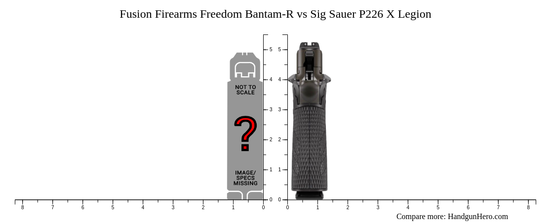 Fusion Firearms Freedom Bantam-R vs Sig Sauer P226 X Legion size ...