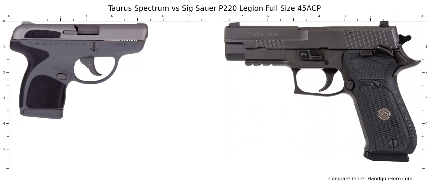 Taurus Spectrum vs Sig Sauer P220 Legion Full Size 45ACP size ...