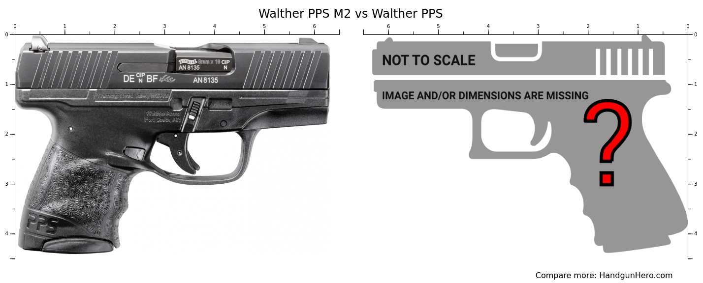 Walther PPS M2 vs Walther PPS size comparison | Handgun Hero