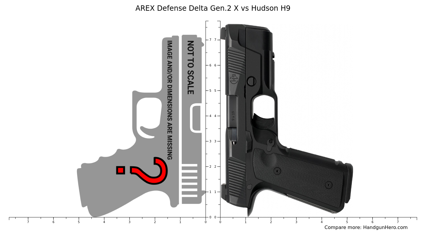AREX Defense Delta Gen 2 X Vs Hudson H9 Size Comparison Handgun Hero arex-defense-delta-gen-2-x-vs-hudson-h9-size-comparison-handgun-hero