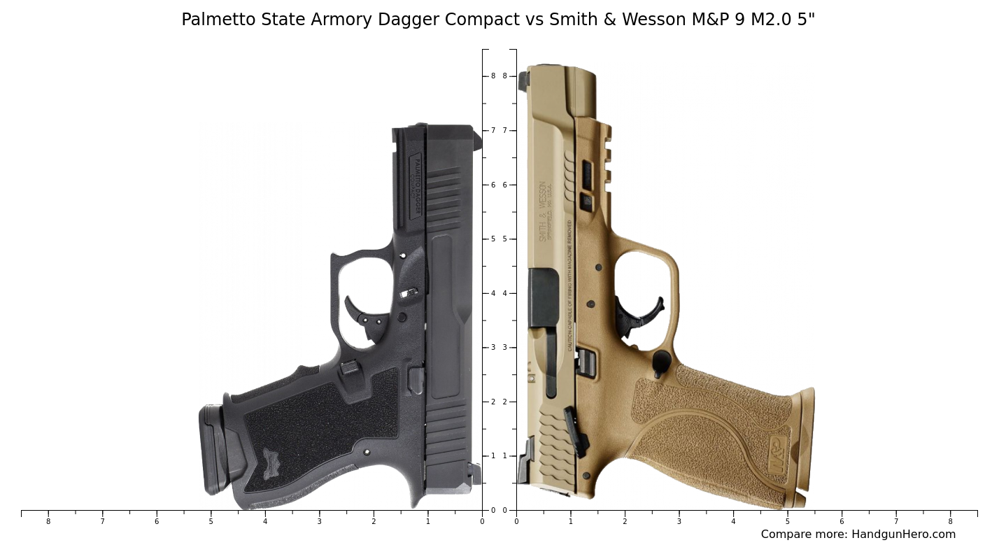 Palmetto State Armory Dagger Compact vs Smith & Wesson M&P 9 M2.0 5 ...