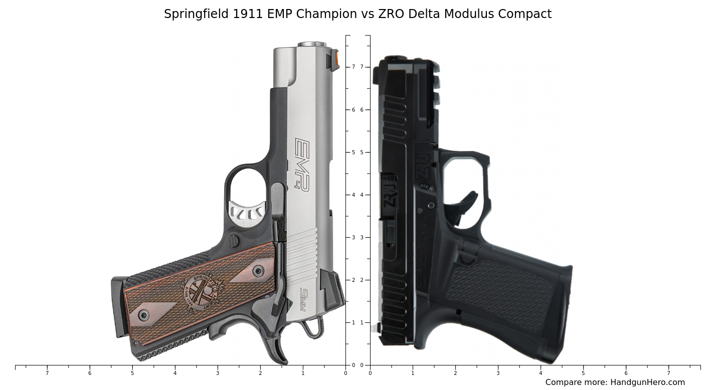 Springfield 1911 EMP Champion vs ZRO Delta Modulus Compact size ...