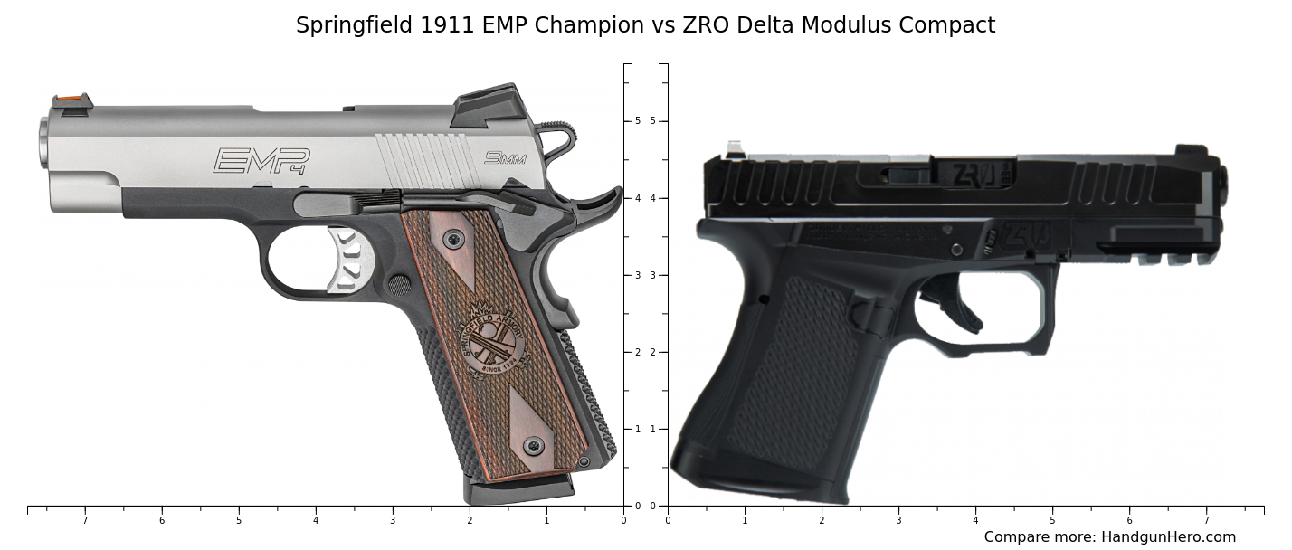 Springfield 1911 EMP Champion vs ZRO Delta Modulus Compact size ...