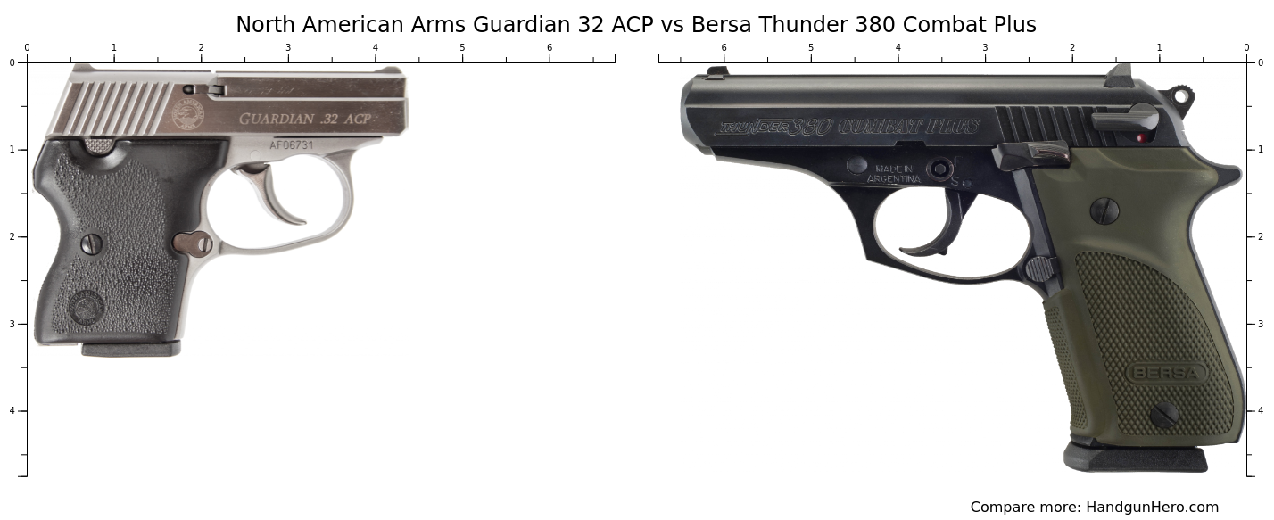 North American Arms Guardian 32 ACP vs Bersa Thunder 380 Combat Plus ...