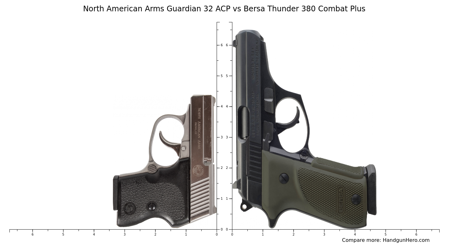 North American Arms Guardian 32 ACP vs Bersa Thunder 380 Combat Plus ...