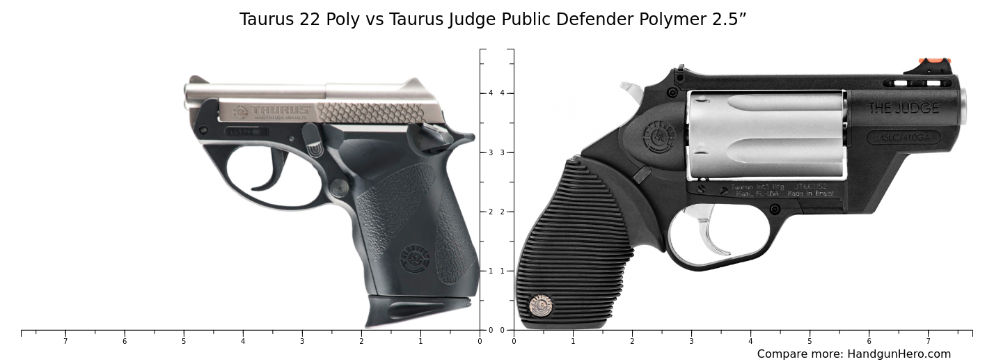 Taurus 22 Poly vs Taurus Judge Public Defender Polymer 2.5” size ...