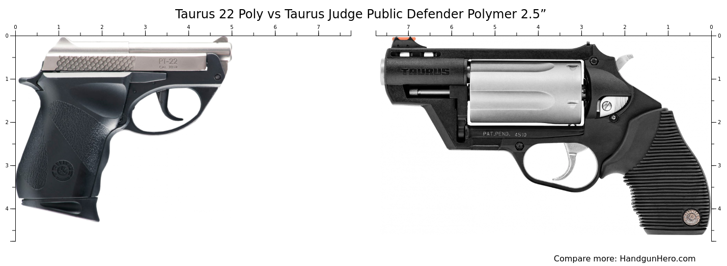 Taurus 22 Poly vs Taurus Judge Public Defender Polymer 2.5” size ...
