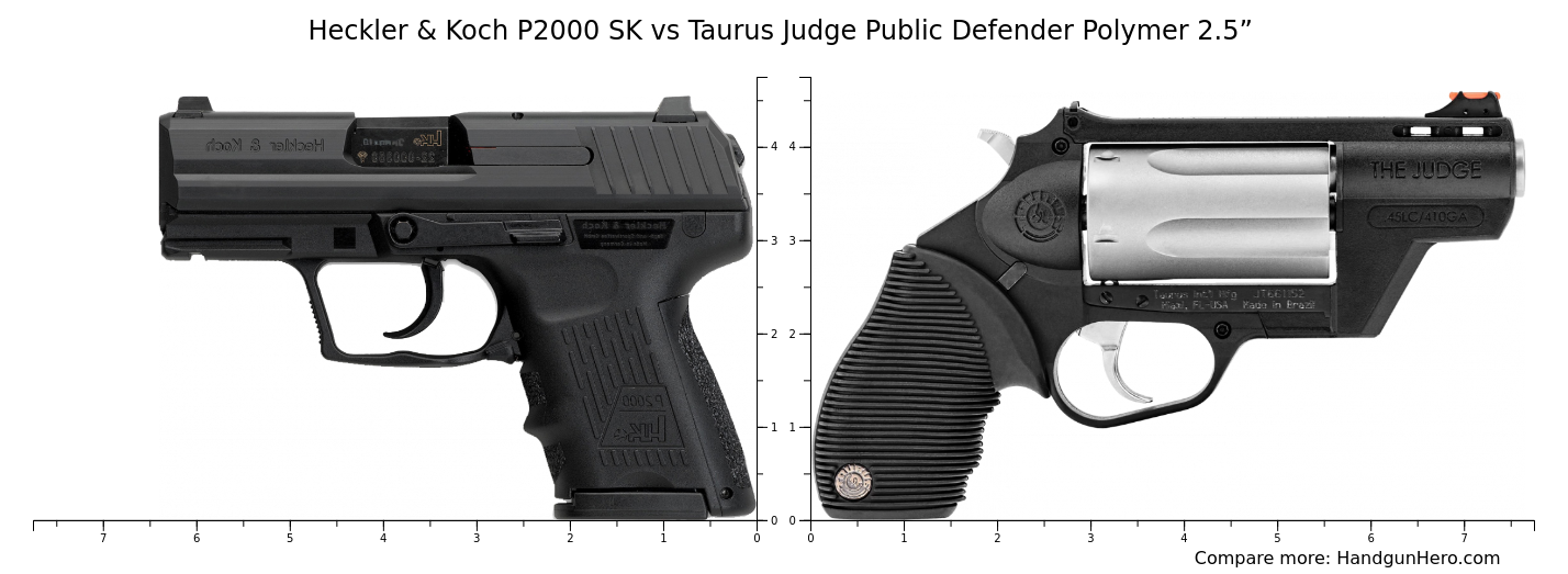 Heckler & Koch P2000 SK vs Taurus Judge Public Defender Polymer 2.5 ...