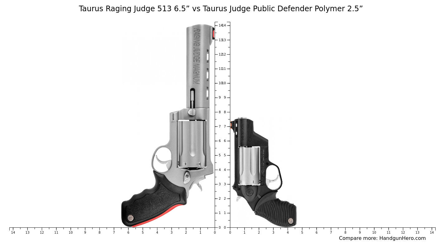 Taurus Raging Judge 513 6.5” vs Taurus Judge Public Defender Polymer 2. ...