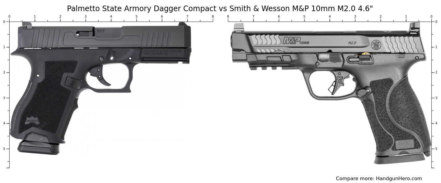 Palmetto State Armory Dagger Compact vs Smith & Wesson M&P 10mm M2.0 4. ...