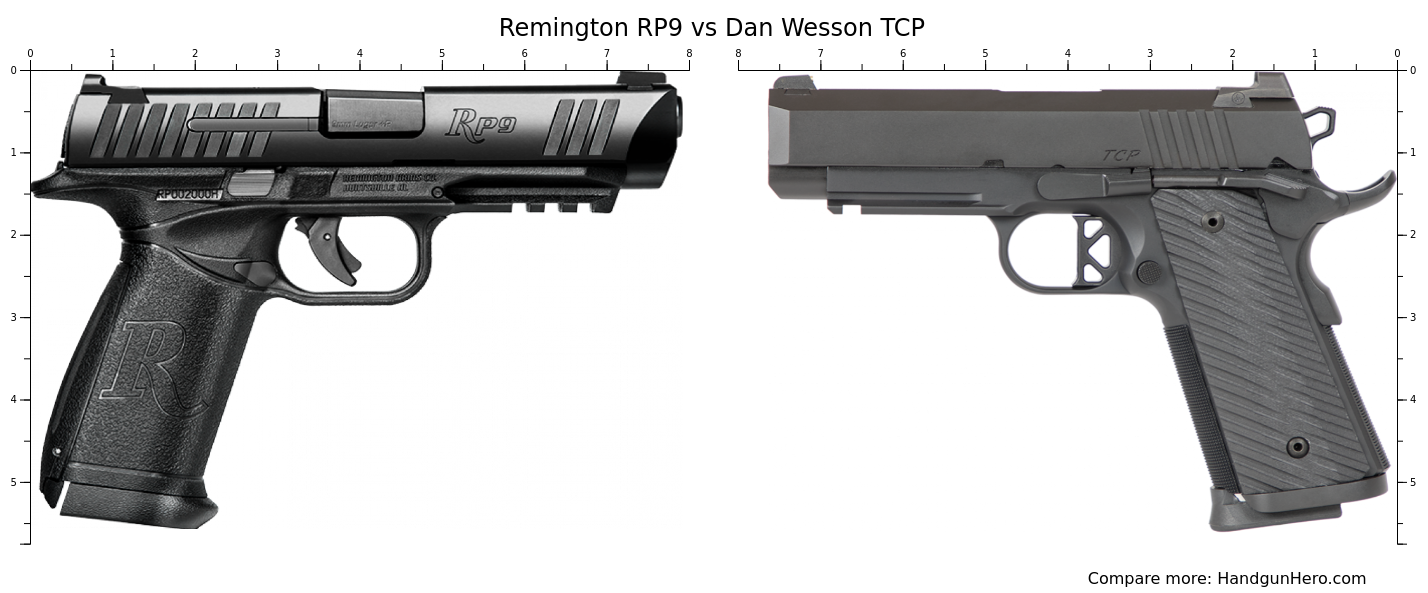 Remington RP9 vs Dan Wesson TCP size comparison | Handgun Hero