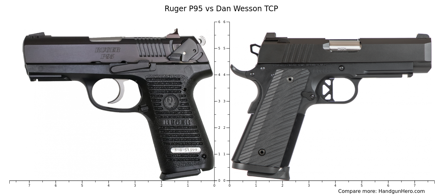 Ruger P95 vs Dan Wesson TCP size comparison | Handgun Hero
