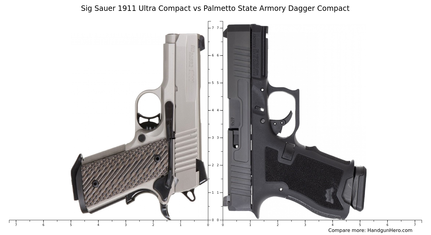 Sig Sauer 1911 Ultra Compact vs Palmetto State Armory Dagger Compact ...