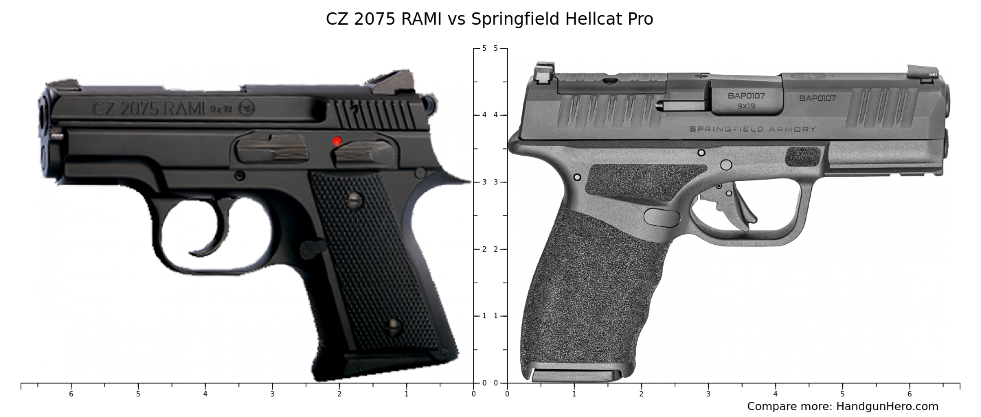 CZ 2075 RAMI vs Sig Sauer P365 XL vs Springfield Hellcat Pro size ...