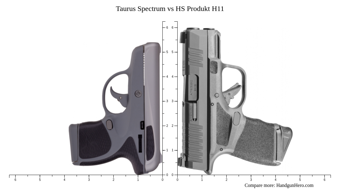 Taurus Spectrum vs HS Produkt H11 size comparison | Handgun Hero