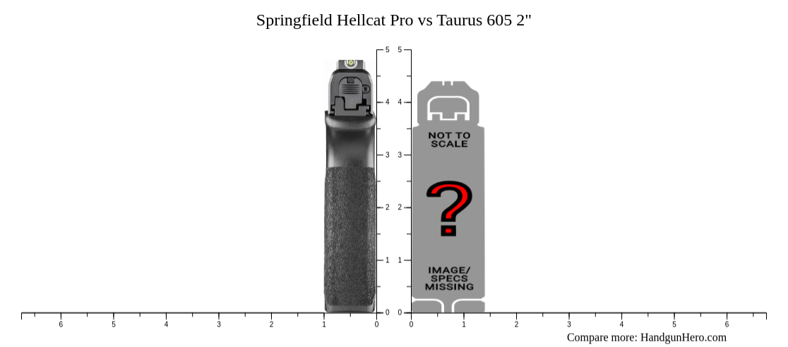 Springfield Hellcat Pro vs Taurus 605 2" size comparison | Handgun Hero