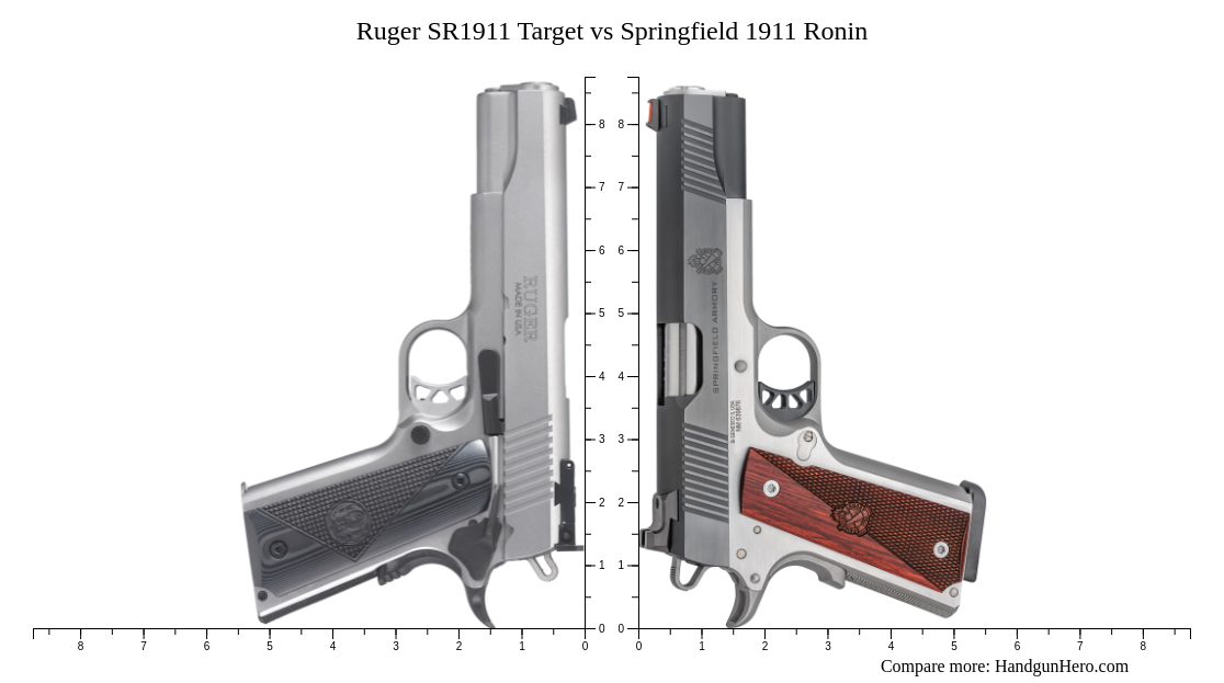 Springfield 1911 Ronin vs Sig Sauer P220 Legion Full Size 10mm vs Ruger ...