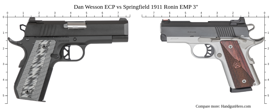 Springfield 1911 Ronin EMP 4" vs Dan Wesson ECP vs Springfield 1911 ...
