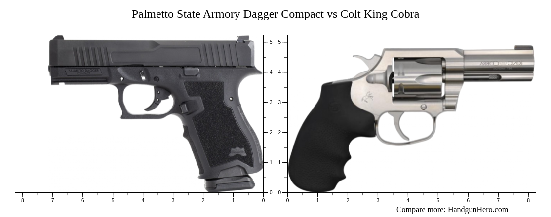 Palmetto State Armory Dagger Compact vs Colt King Cobra size comparison ...