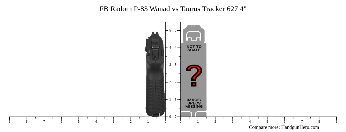 FB Radom P-83 Wanad vs Taurus Tracker 627 4" size comparison | Handgun Hero