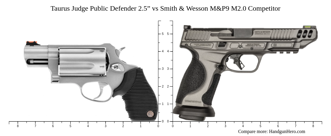 Taurus Judge Public Defender 2.5” vs Smith & Wesson M&P9 M2.0 ...