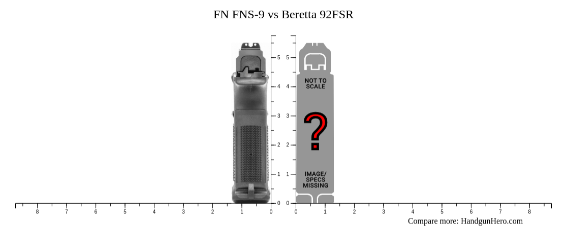 FN FNS-9 vs Beretta 92FSR size comparison | Handgun Hero