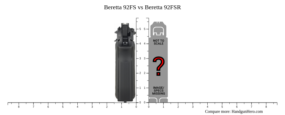 Beretta 92FS vs Beretta 92FSR size comparison | Handgun Hero