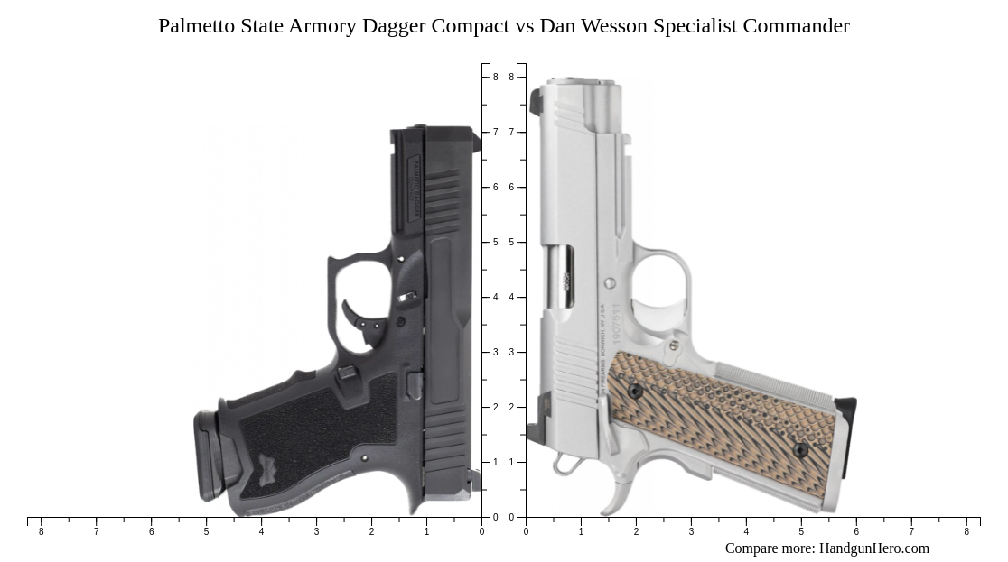 Palmetto State Armory Dagger Compact vs Dan Wesson Specialist Commander ...