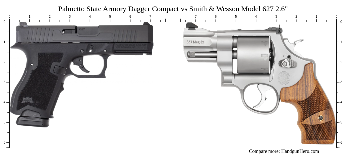 Palmetto State Armory Dagger Compact vs Smith & Wesson Model 627 2.6 ...