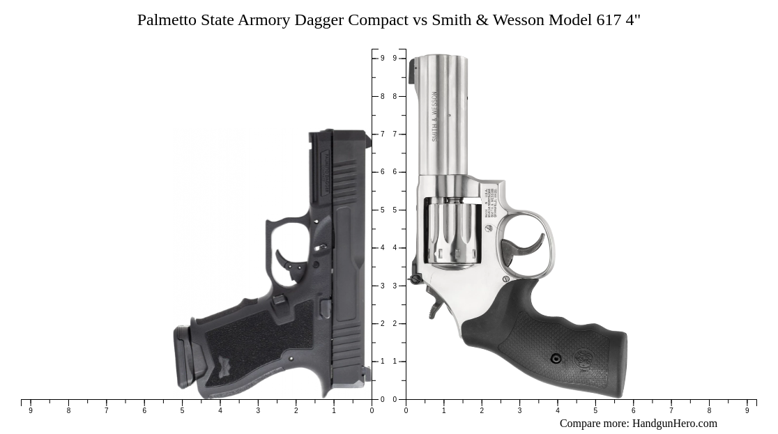 Palmetto State Armory Dagger Compact vs Smith & Wesson Model 617 4 ...