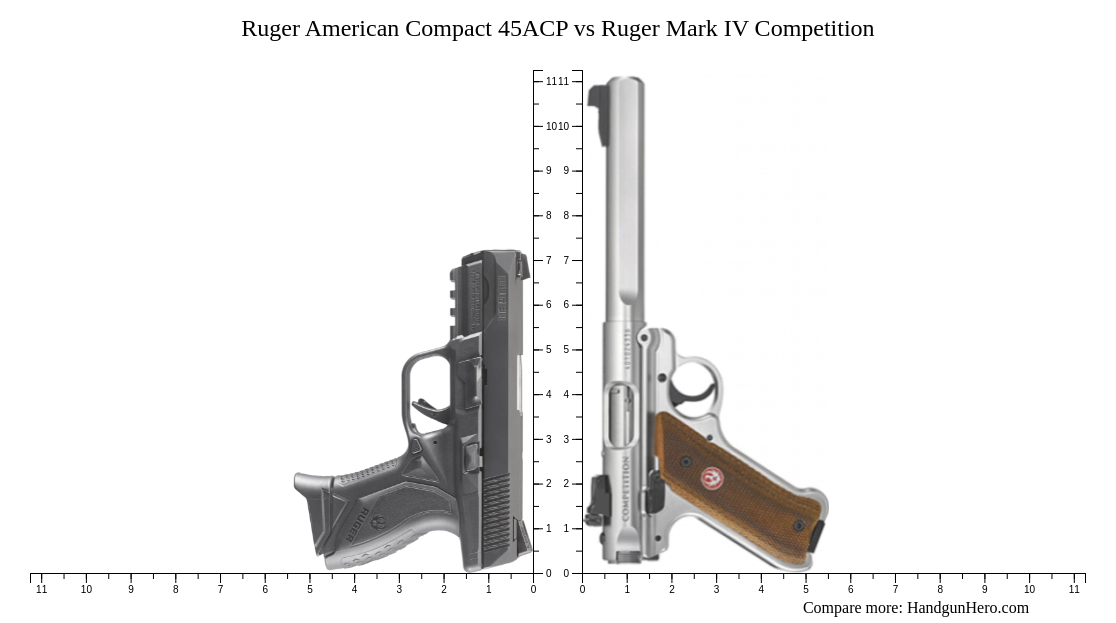 Ruger American Compact 45ACP vs Ruger Mark IV Competition size ...