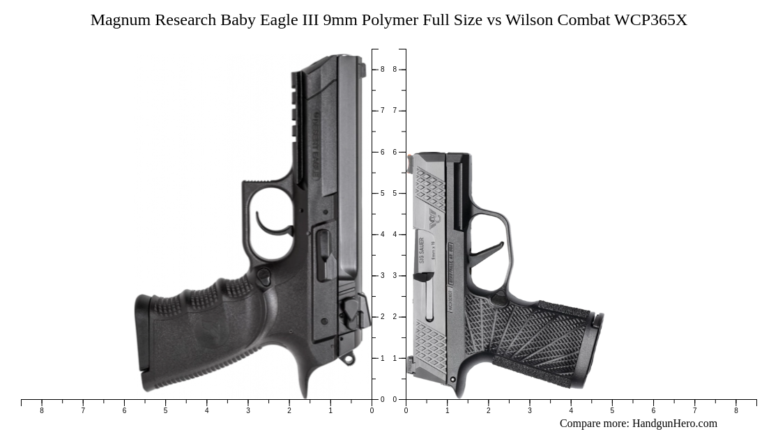 Magnum Research Baby Eagle III 9mm Polymer Full Size vs Wilson Combat ...