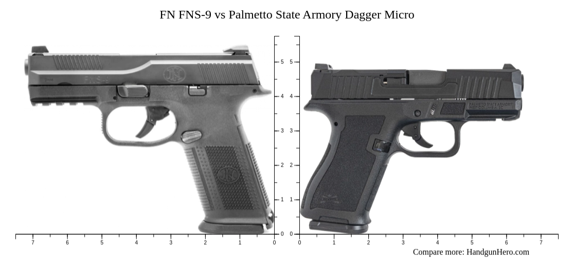 FN FNS-9 vs Palmetto State Armory Dagger Micro size comparison ...