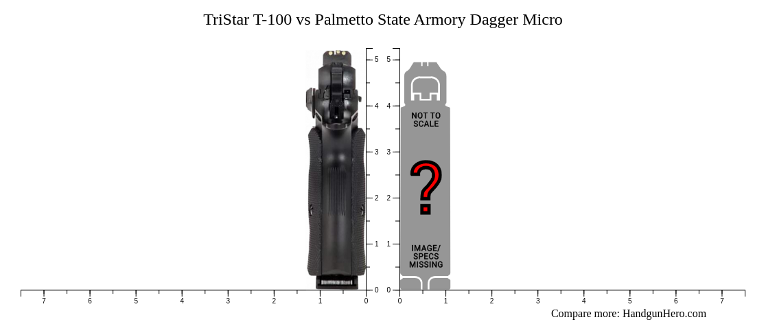 TriStar T-100 vs Palmetto State Armory Dagger Micro size comparison ...
