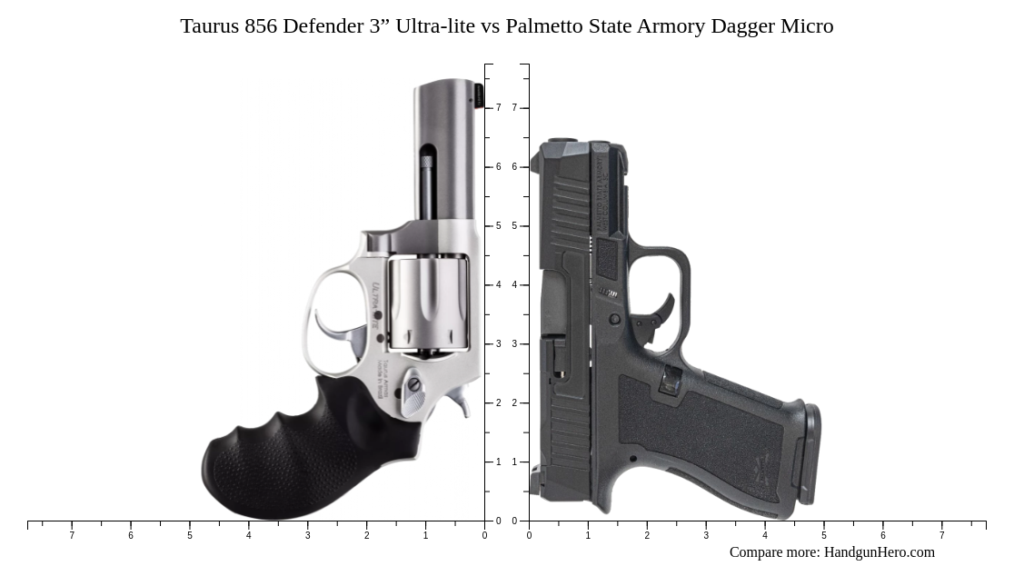 Taurus 856 Defender 3” Ultra-lite vs Palmetto State Armory Dagger Micro ...