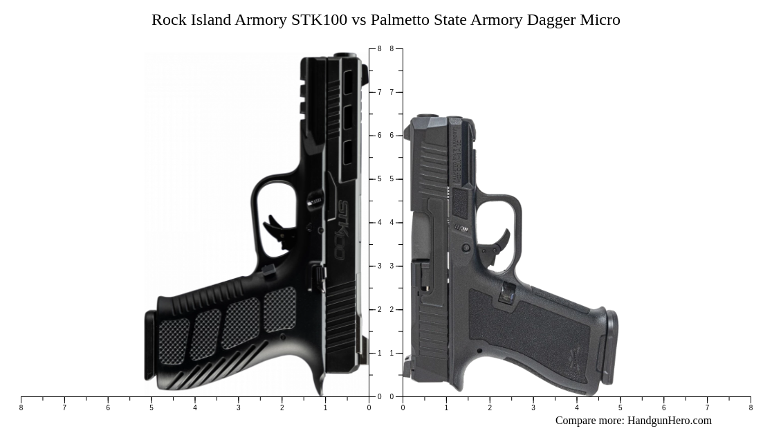 Rock Island Armory STK100 vs Palmetto State Armory Dagger Micro size ...