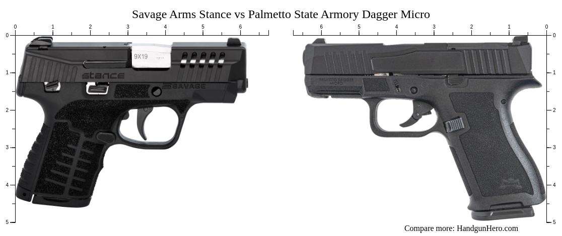 Savage Arms Stance vs Palmetto State Armory Dagger Micro size ...