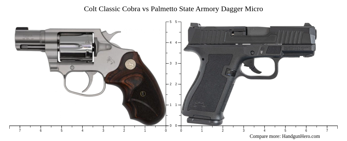 Colt Classic Cobra vs Palmetto State Armory Dagger Micro size ...