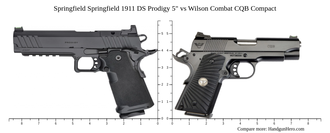 Springfield Springfield 1911 DS Prodigy 5" vs Wilson Combat CQB Compact ...