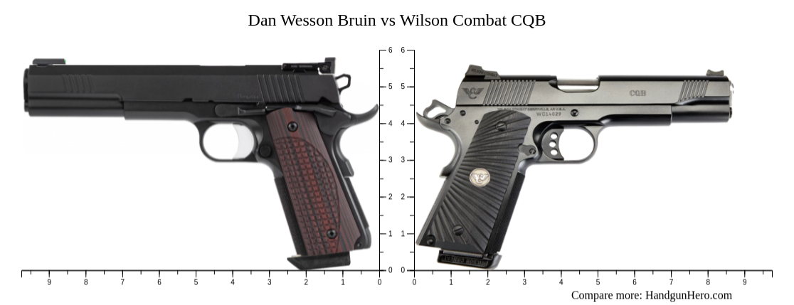 Dan Wesson Bruin vs Wilson Combat CQB size comparison | Handgun Hero
